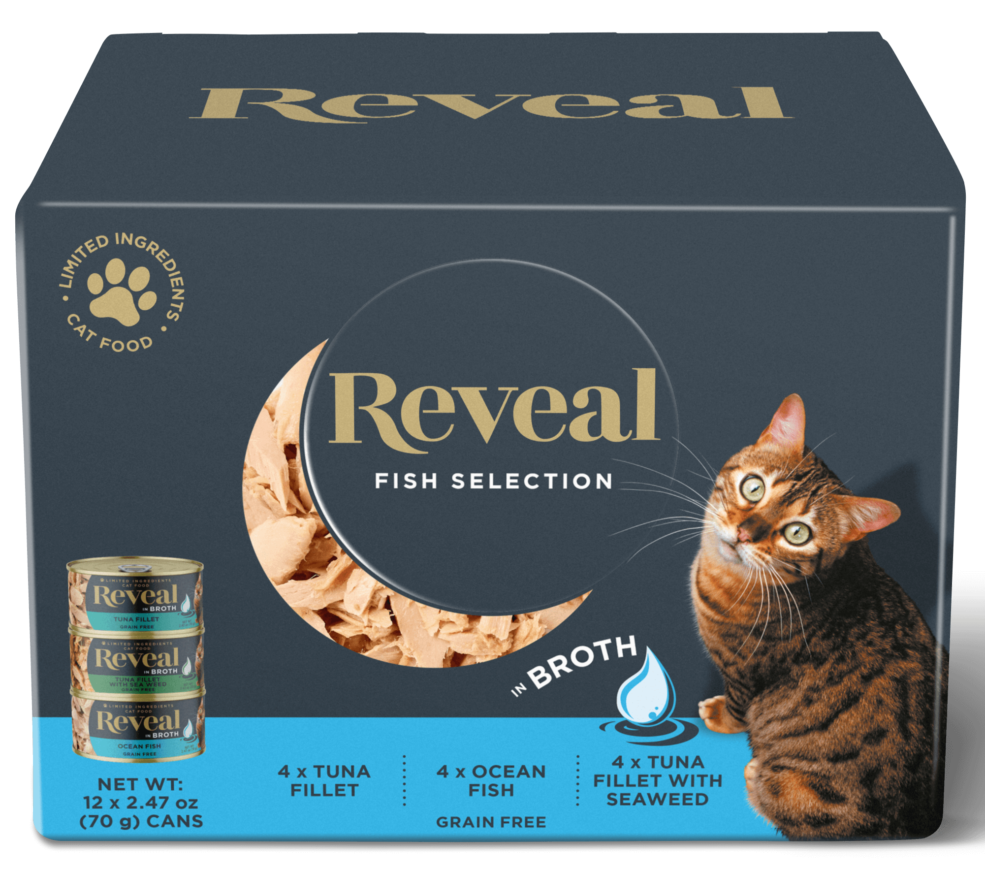 Fish Variety Pack | Grain Free Canned Cat Food | Reveal